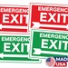 2 X Emergency Exit Indicator Sticker - Office Safety Notice - Emergency ...