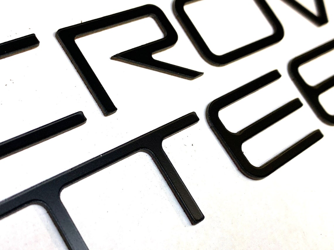 Matte Black Front & Rear Bumper Letters for Corvette C4 - Etsy