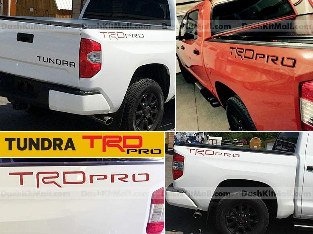 Red TRD PRO Bed Side Letters for Tundra 2014-2021 ABS Plastic Inserts ...