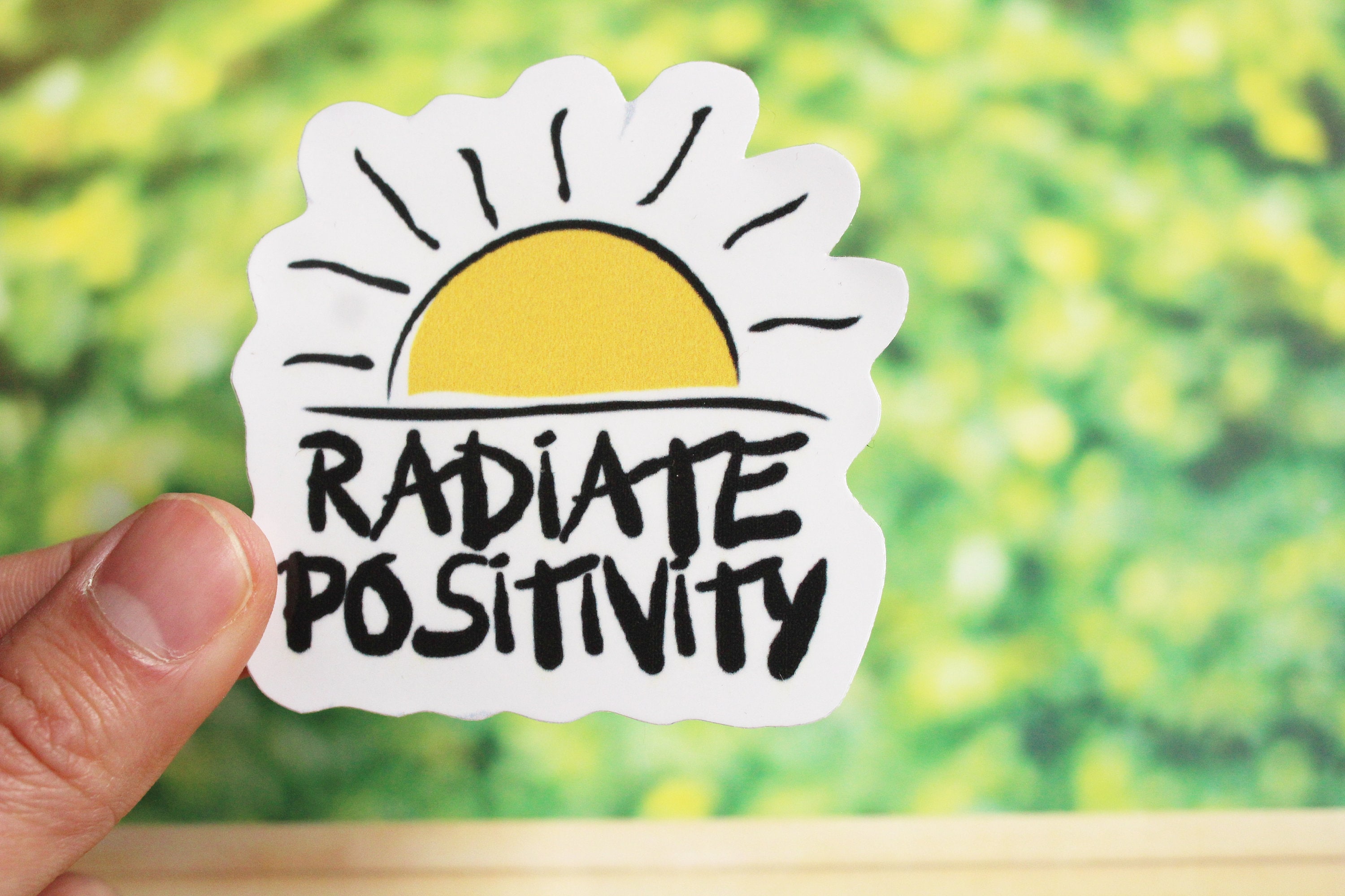 Radiate Positivity Sunshine Sticker, Matte Vinyl Decal - Etsy