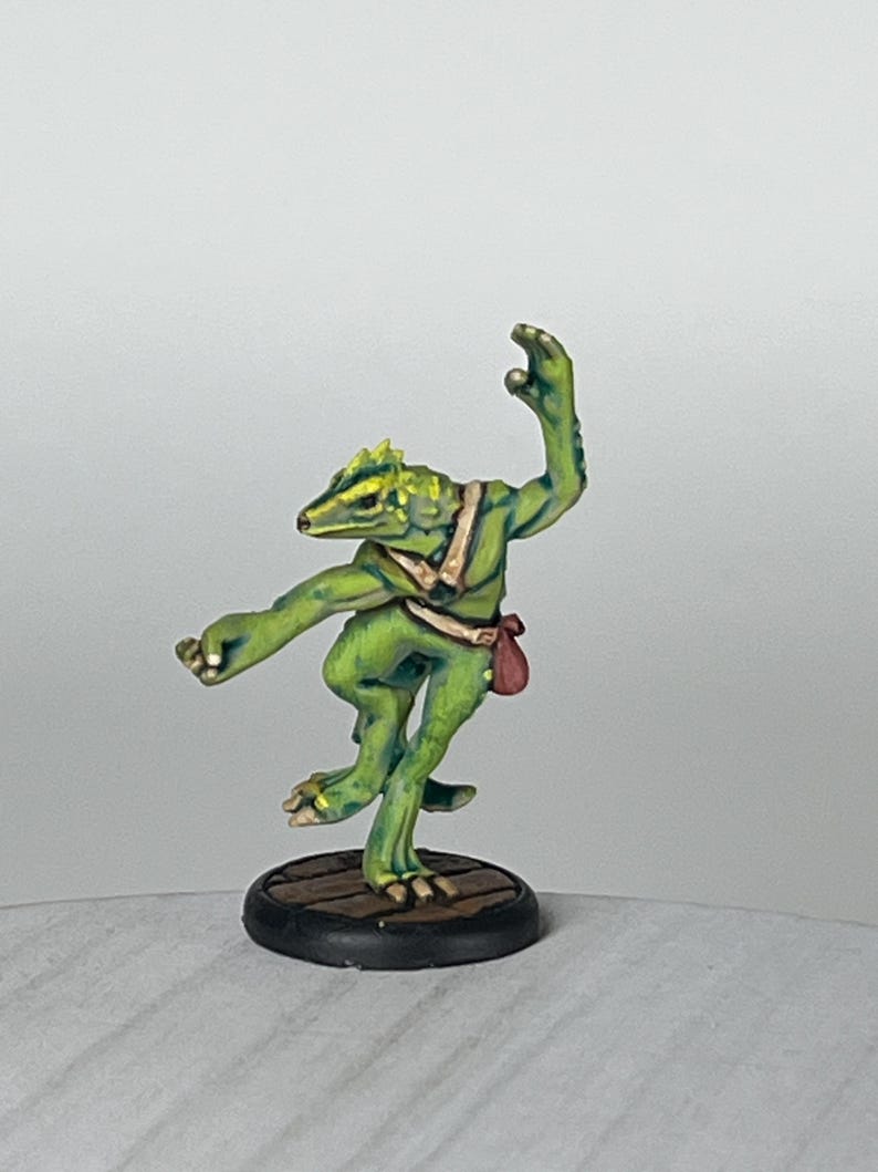 Painted Lizardman Dragonborn Miniature: 28mm RPG Figure - Etsy