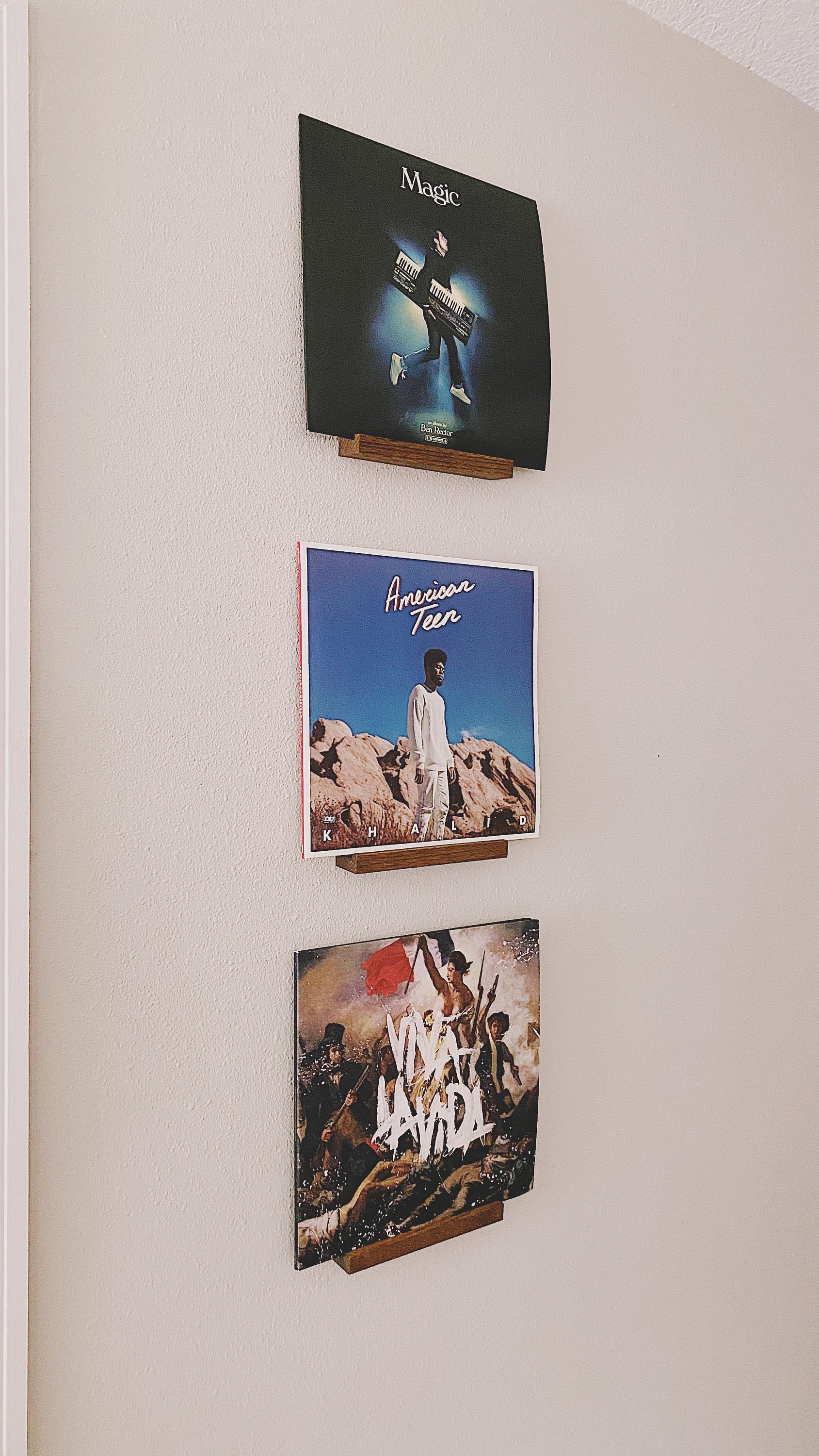 Vinyl Record Display Record Wall Mount Maple or Walnut - Etsy