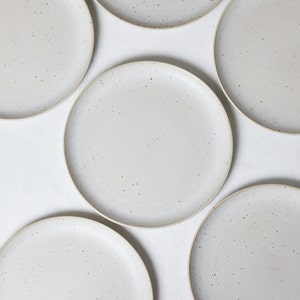White Dinner Plate Pottery Plate Set Stone Dinner Plate Set - Etsy