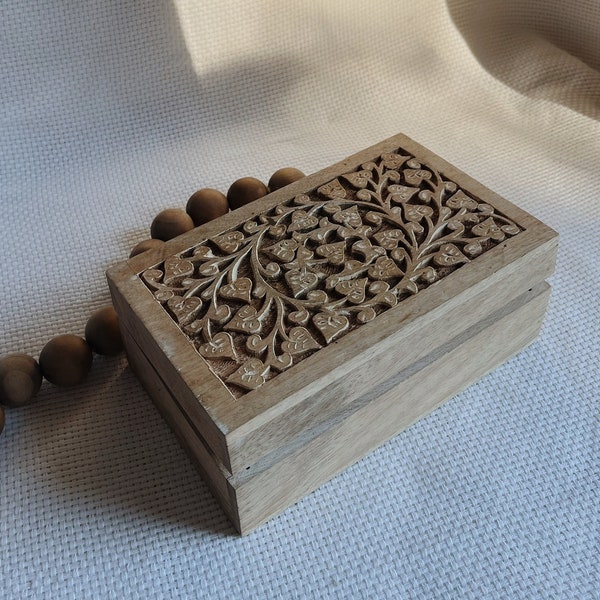 Carved Wood Box - Etsy