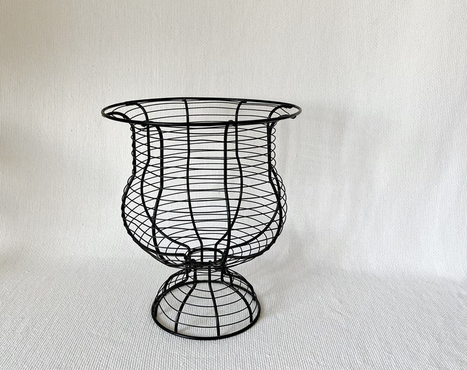 Vintage Large Decorative Wire Pot, Planter Pot, Wire Basket, Antique ...