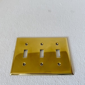 Vintage Decorative Distressed Brass Electrical Outlet Covers, Minimal ...