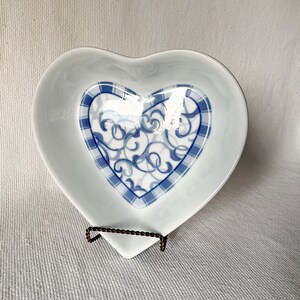 Vintage Oneida Sweetheart Baking Dish Blue Heather Heart Shaped ...