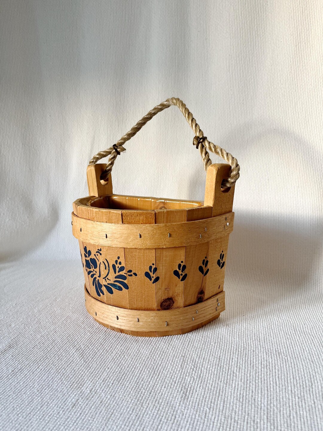 Vintage Maine Half Bucket Company Half Wooden Barrel House With Bird ...