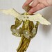 Set of 2 Angels in Golden Foil Christmas Tree Ornaments, Plying Angels ...