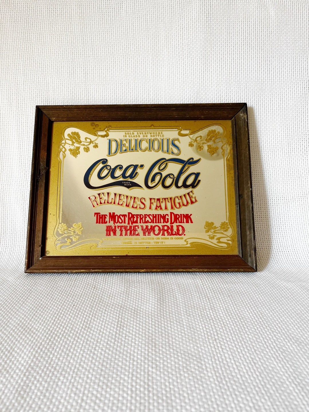 Vintage Coca-cola Mirror Delicious Coca-cola Relieves Fatigue the Most ...