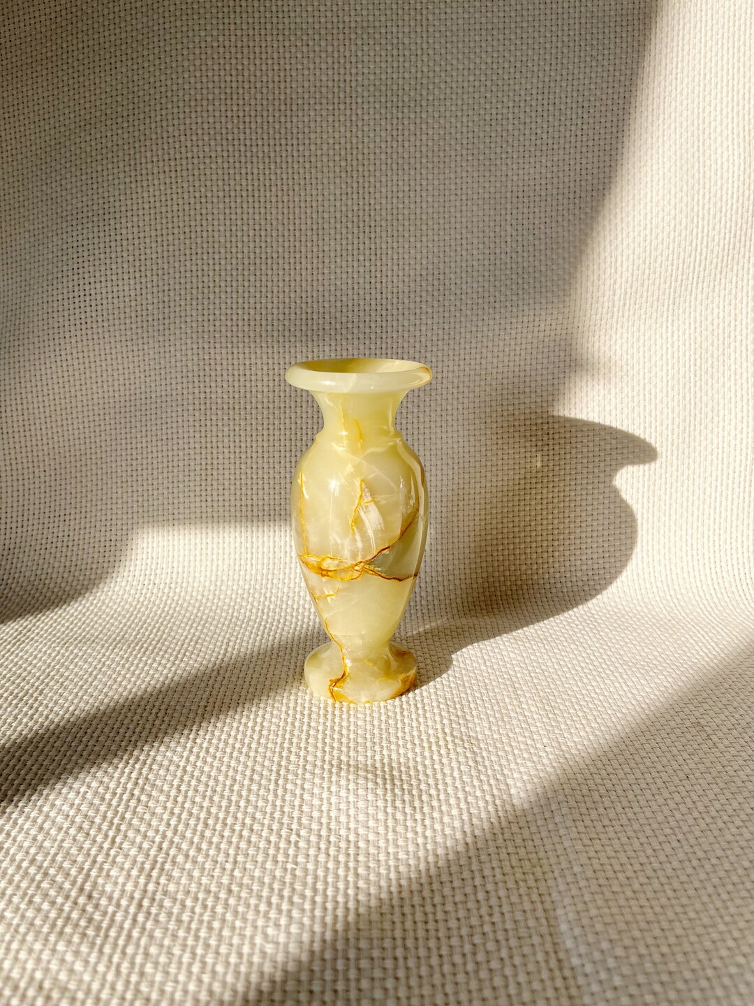 Vintage Onyx Stone Small Decorative Vase, Stone Bud Vase, Mineral Vase ...