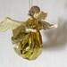 Set of 2 Angels in Golden Foil Christmas Tree Ornaments, Plying Angels ...