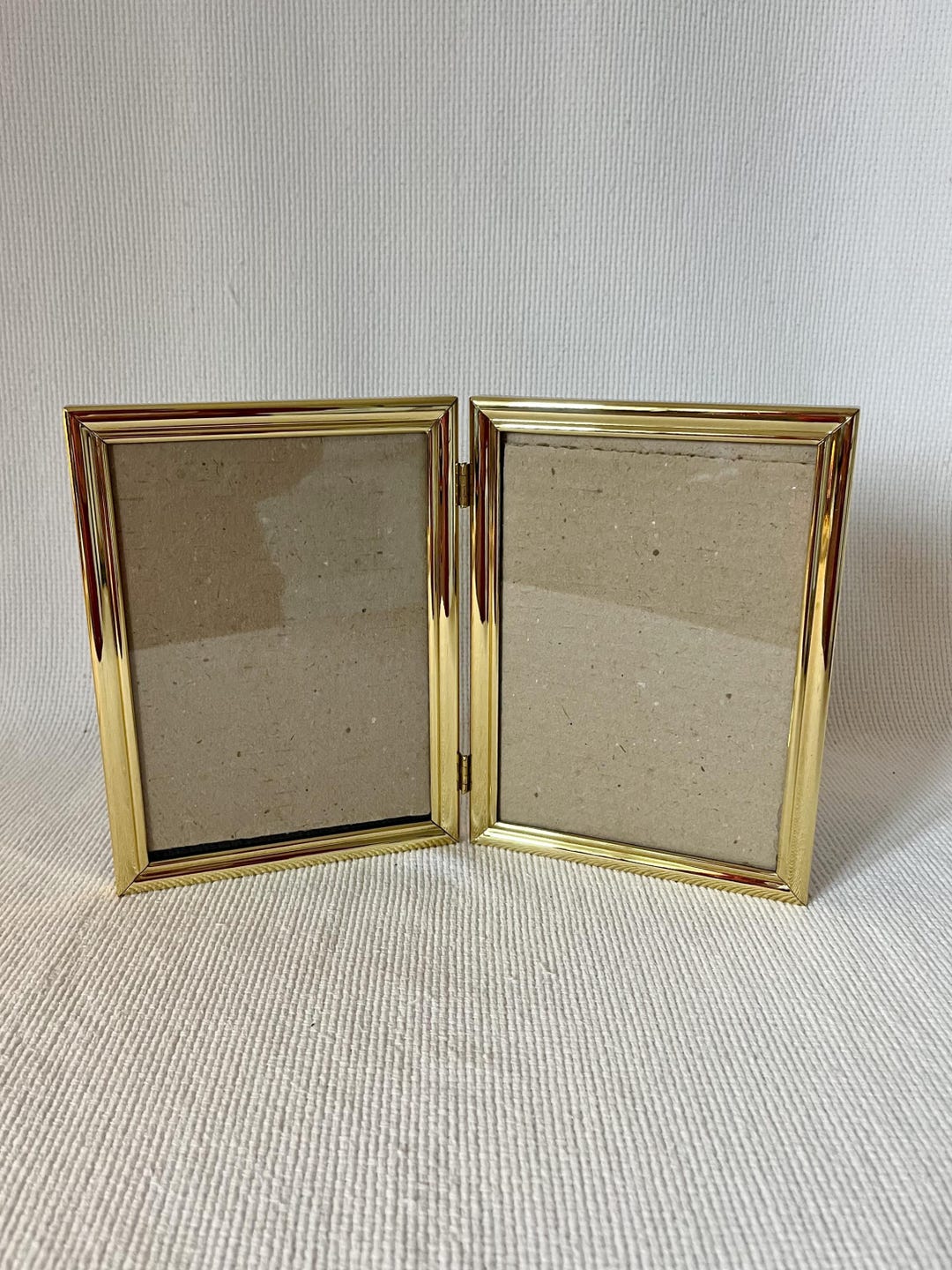 Vintage Gold Metal Bi-fold Photo Frames, English Style Photo Picture ...