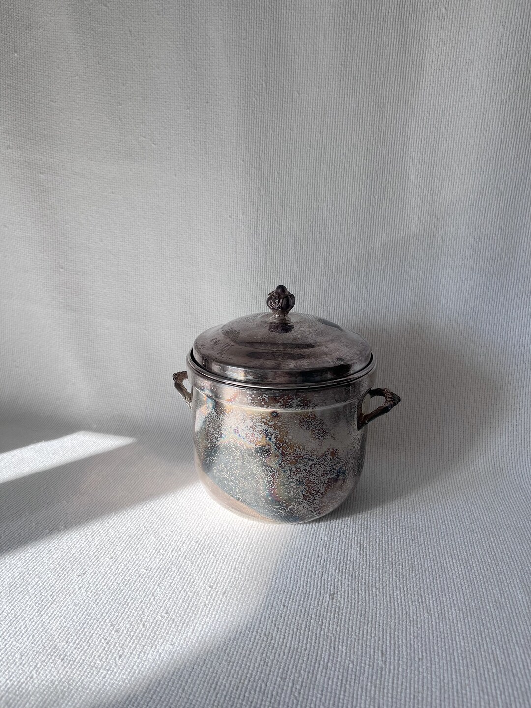 Vintage Silverplated Handled Ice Bucket, Vintage Silverplated With ...