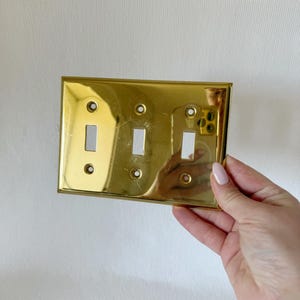 Vintage Decorative Distressed Brass Electrical Outlet Covers, Minimal ...