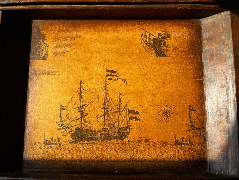 Vintage Old Nautical Ship Tray Set of 2 Old World Map Tray - Etsy