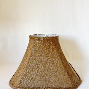 Vintage Large Taupe Brown Cheetah Pattern Lampshade, Square Shape ...