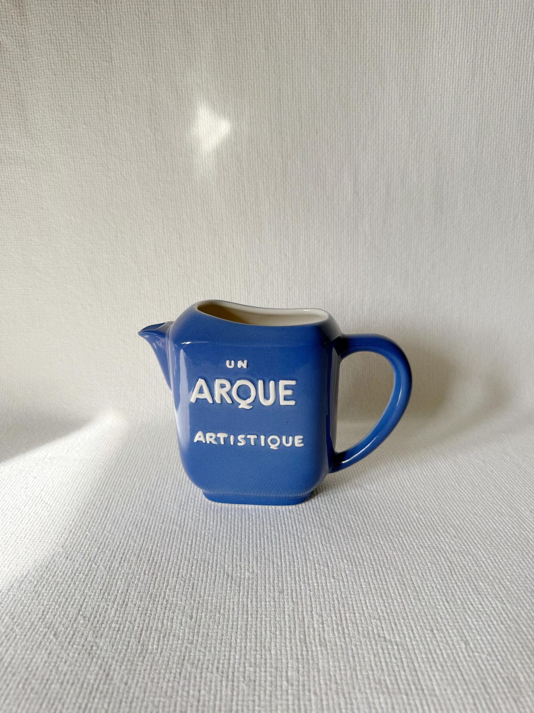 Vintage Restoration Hardware Ceramic Cobalt Blue Pitcher Un Arque ...
