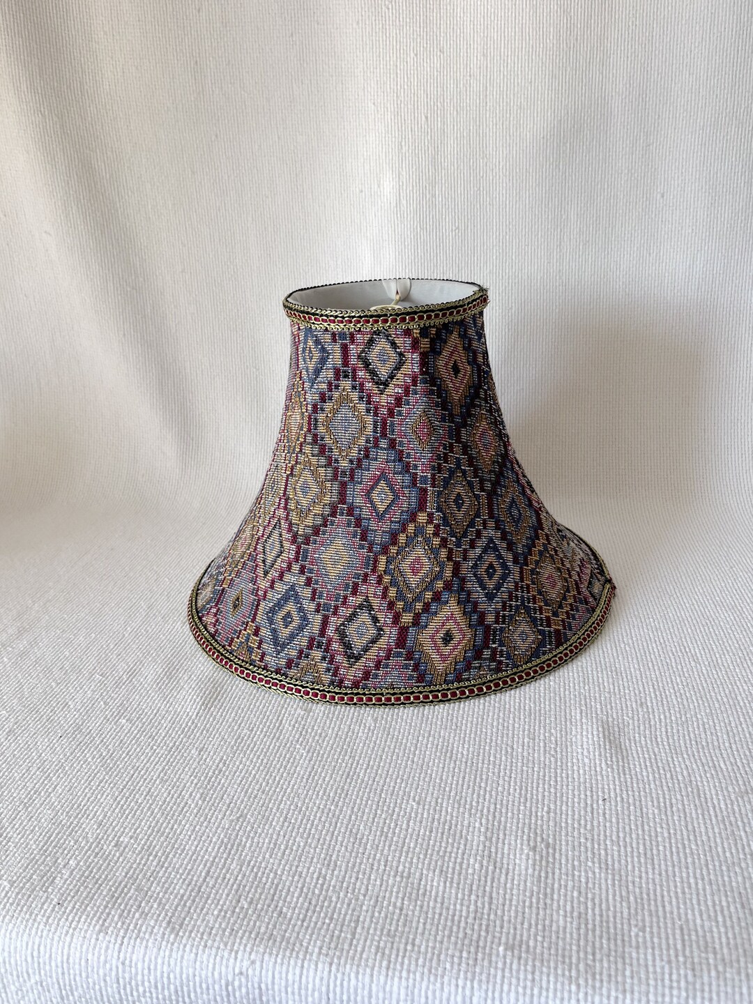Vintage Multicolor Tapestry Bell-shaped Lampshade, Table Top Lamp Shade ...