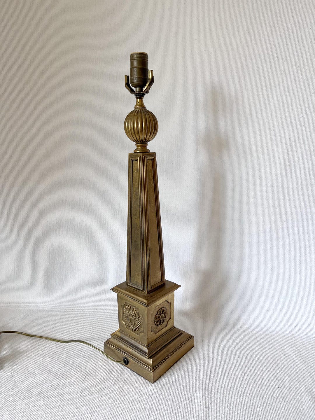 Vintage Solid Brass Heavy Gold Ornate Lamp Base, Victorian Style, Night ...