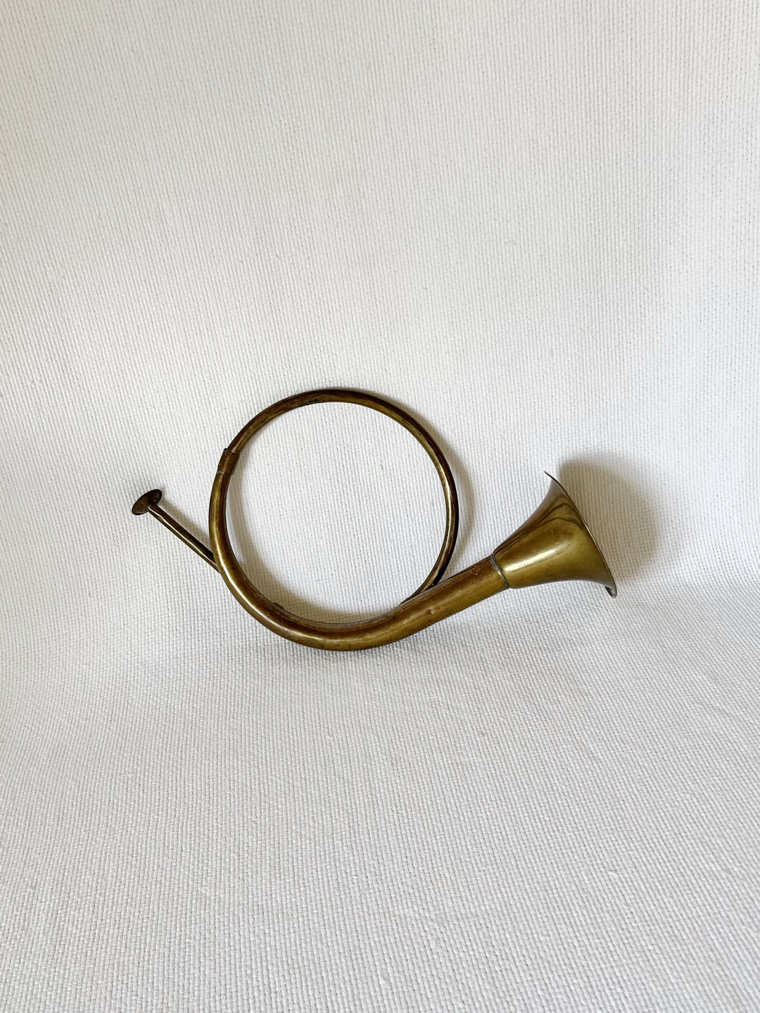 Vintage Christmas Old Brass Horn, Christmas Door Decoration, Vintage ...