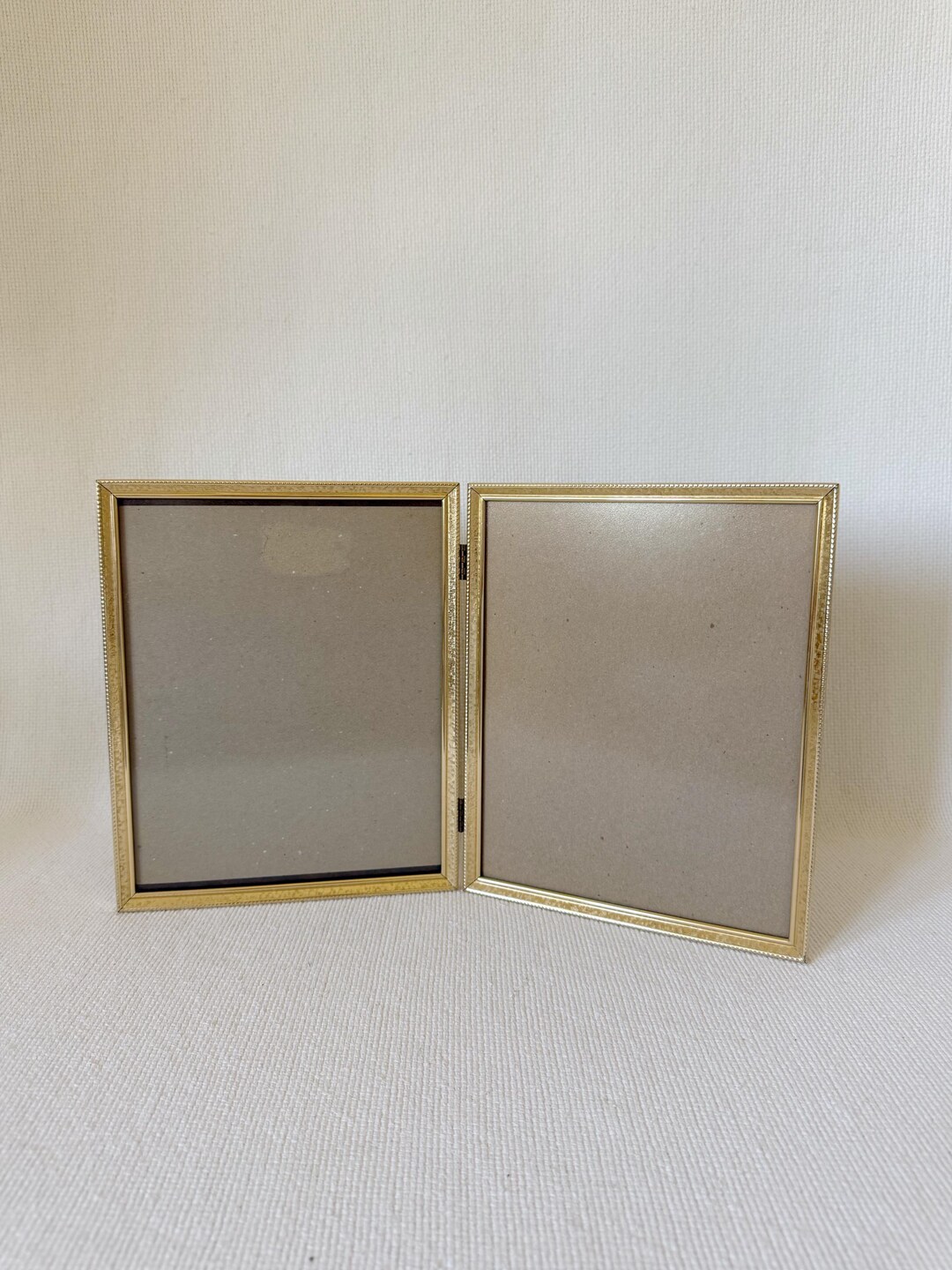 Vintage Gold Metal Bi-fold Photo Frames, English Style Photo Picture ...