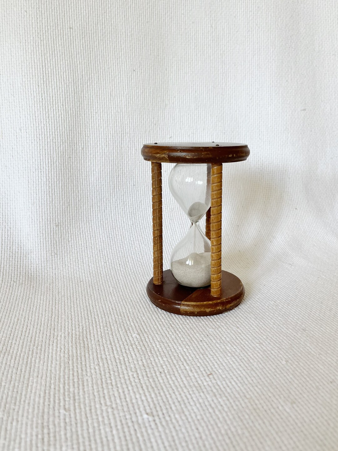 Vintage Antique Wooden and Glass Large Hourglass, Vintage Sand Timer ...