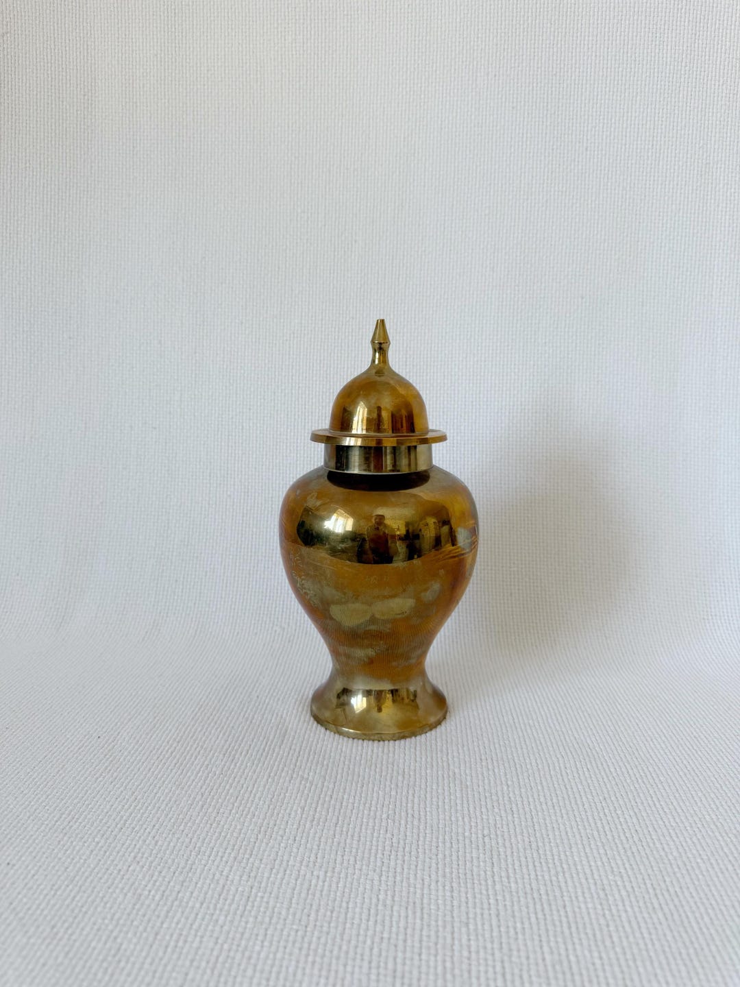Vintage Brass Ginger Jar, Brass Urn Jar, 9 1/4 in Brass Urn Style ...