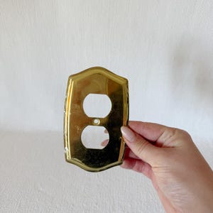 Vintage Decorative Distressed Brass Electrical Outlet Covers, Minimal ...