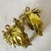 Set of 2 Angels in Golden Foil Christmas Tree Ornaments, Plying Angels ...