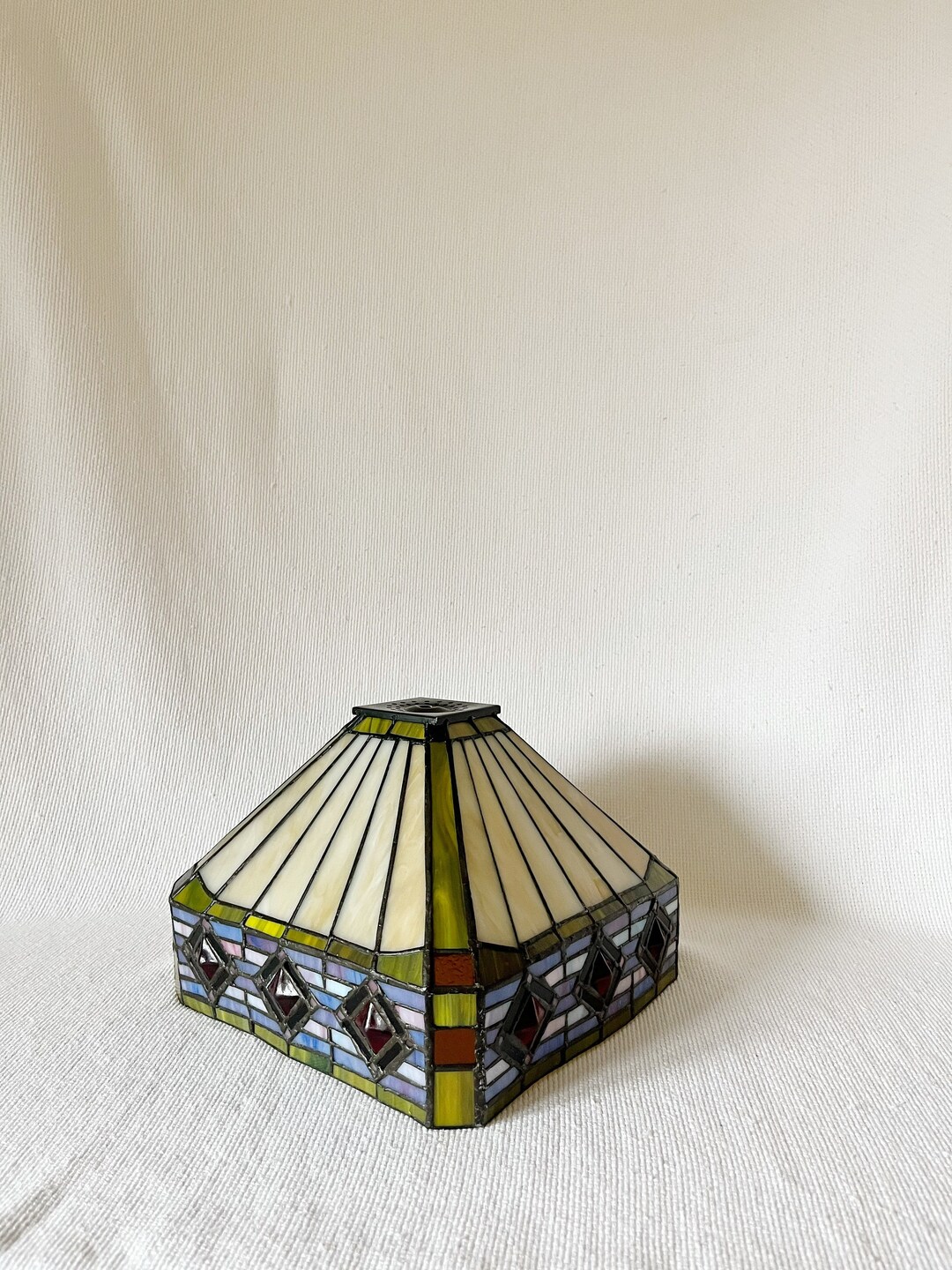 Vintage Style Square Shape Colorful Lamp Shades, Contemporary Mission ...