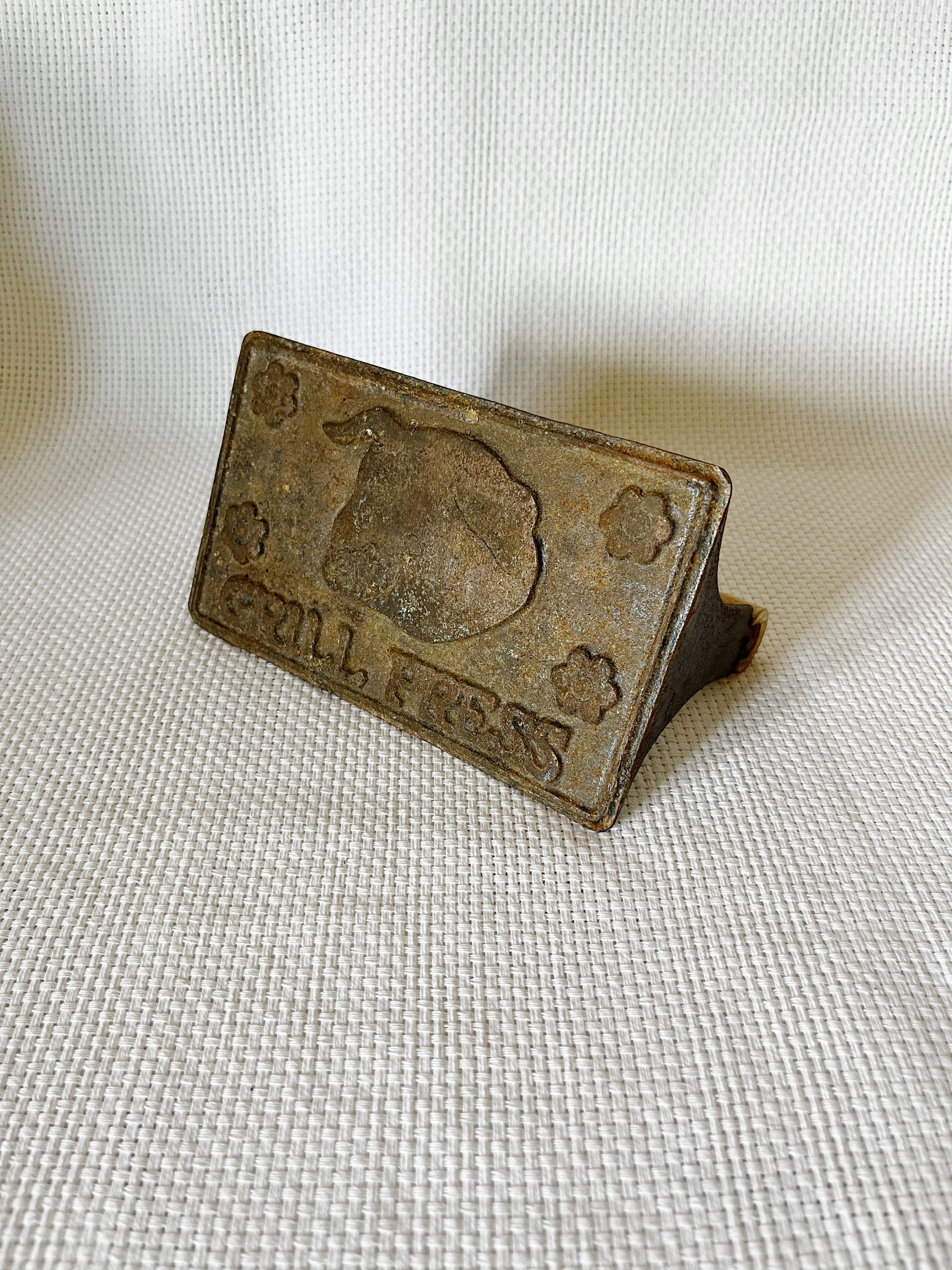 Vintage Bacon Press With Wooden Handle, Cast Iron Stamp for Toast ...