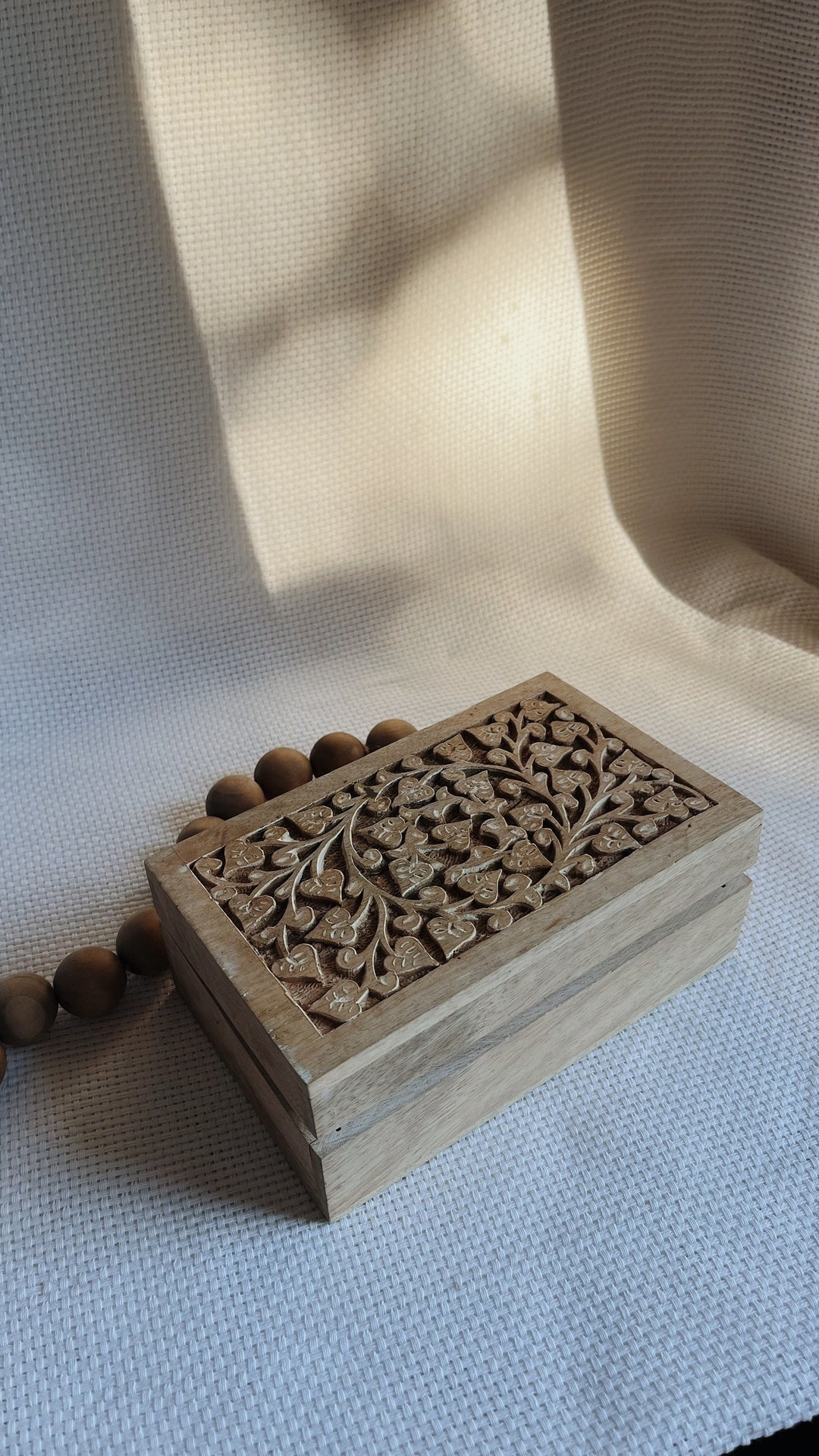 Vintage Wooden Carved Boxes, Made in India Trinket Box, Jewelry Wooden ...