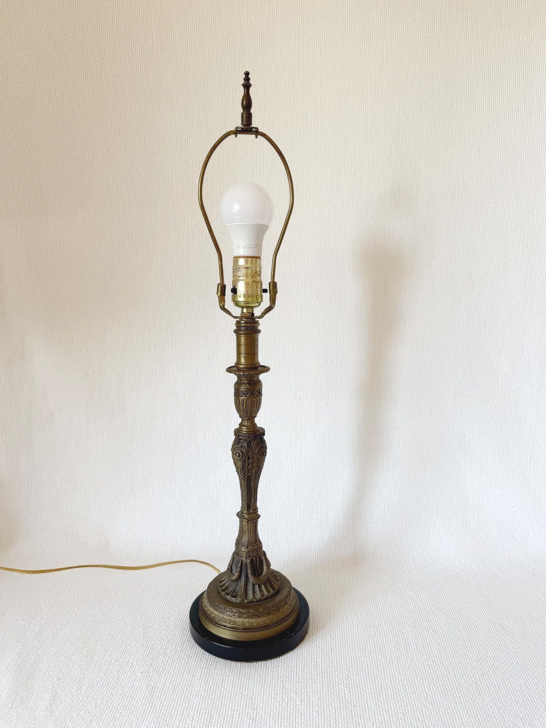 Vintage Solid Brass Heavy Gold Ornate Lamp Base, Victorian Style, Night ...