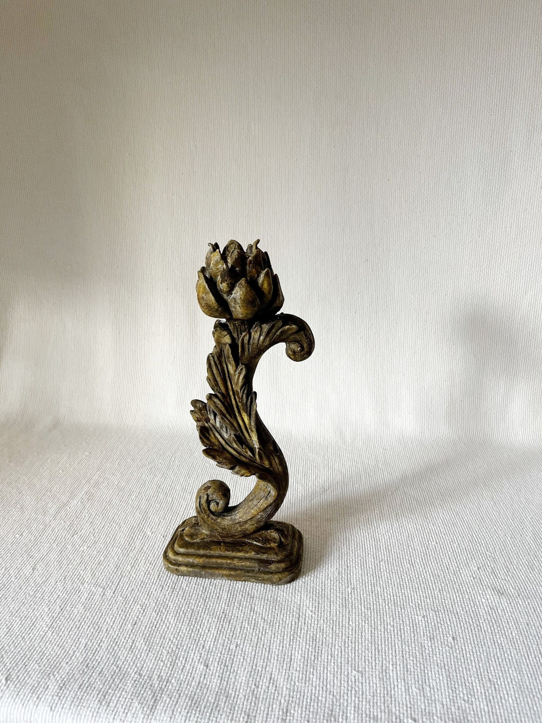 Amazing Sculptural Art Nouveau Flower Candle Stick Holder, Vintage ...
