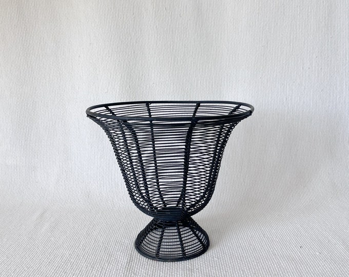Vintage Small Decorative Wire Pot, Planter Basket, Wire Basket, Antique ...