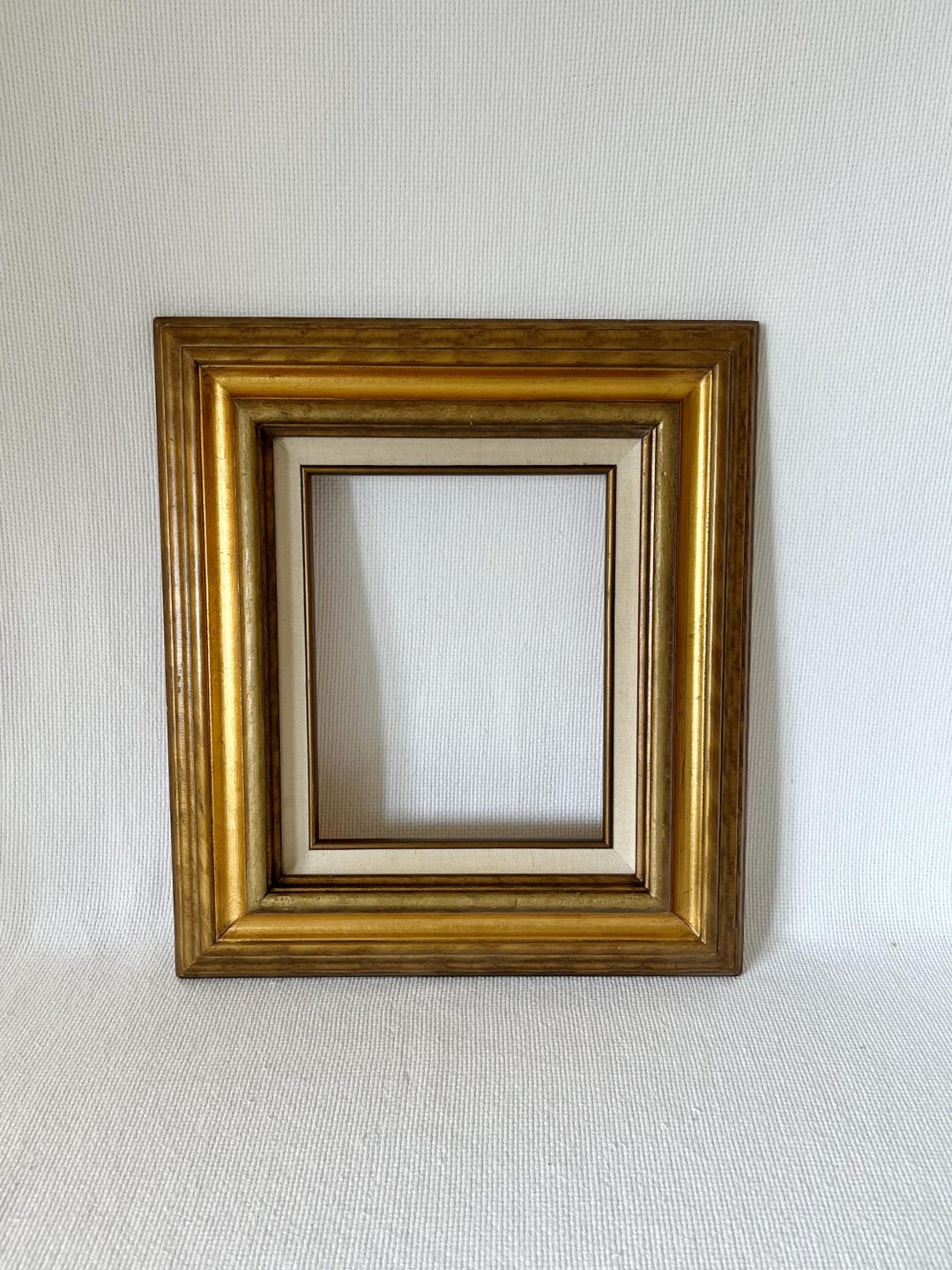 Vintage Gold Painted Midcentury Classic Wood Frame, Rustic Picture Art ...