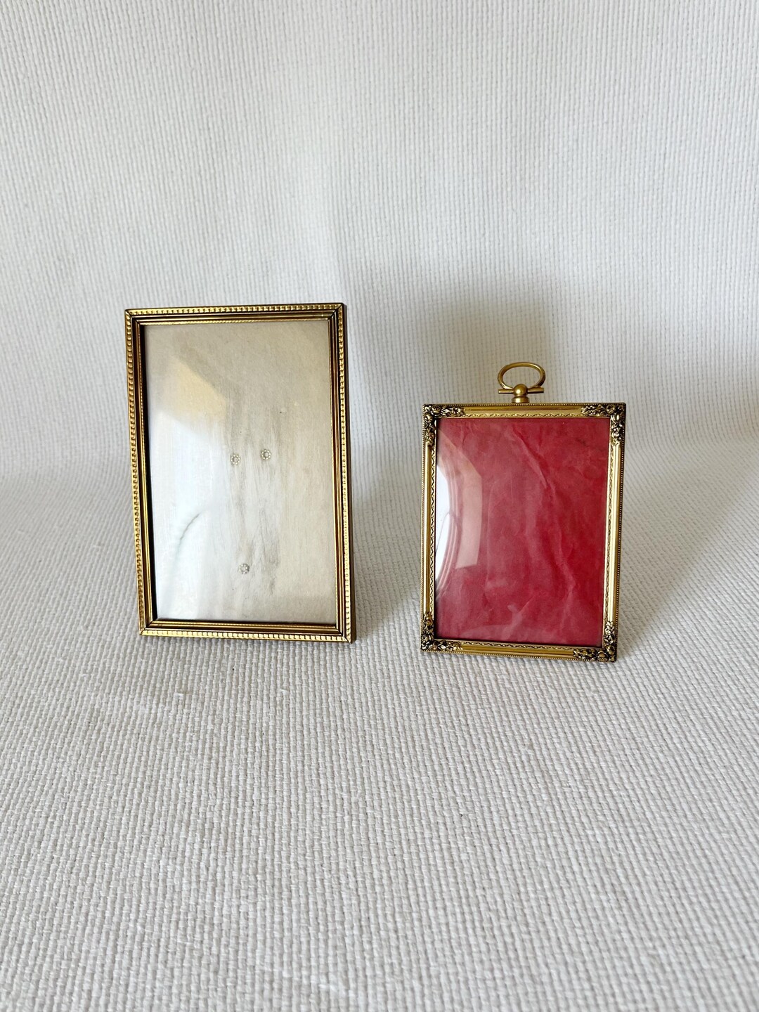 Vintage Gold Brass Metal Small Photo Frames, Art Deco Old Money Style ...
