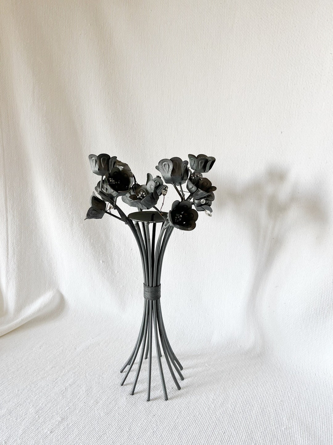 Amazing Sculptural Art Nouveau Flower Candle Stick Holder, Vintage ...