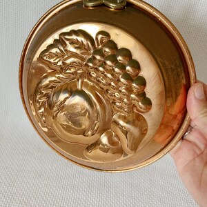 Vintage Trudeau Copper Brass Mold Fruit Plate Dish, Hanging Wall Pan ...