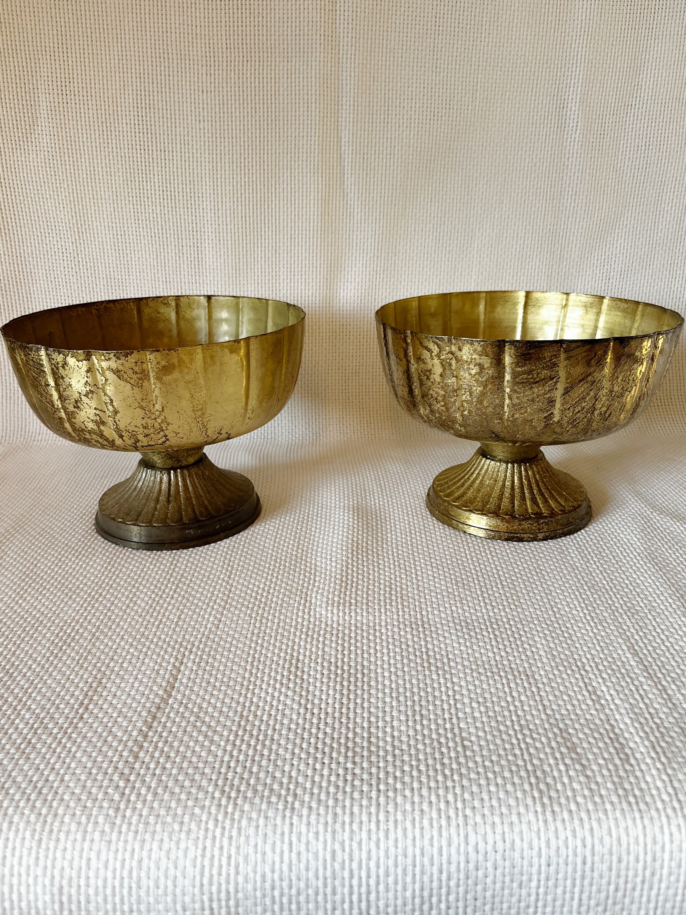 Gold Metal Compote Bowl Vintage Weddings Decoration Flowers - Etsy