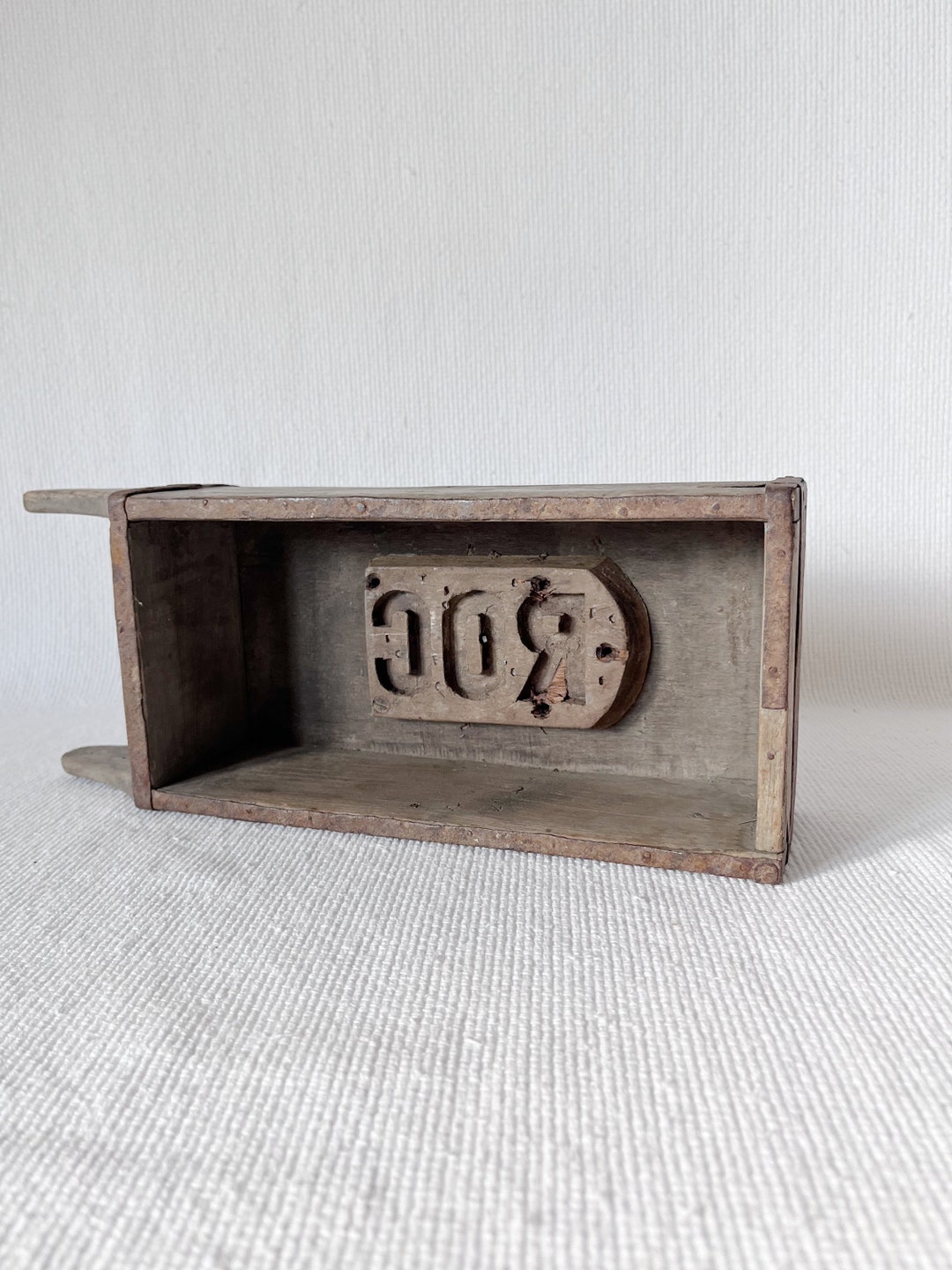 Vintage or Antique Wooden Brick Mold, Primitive Decorative Wooden Home ...