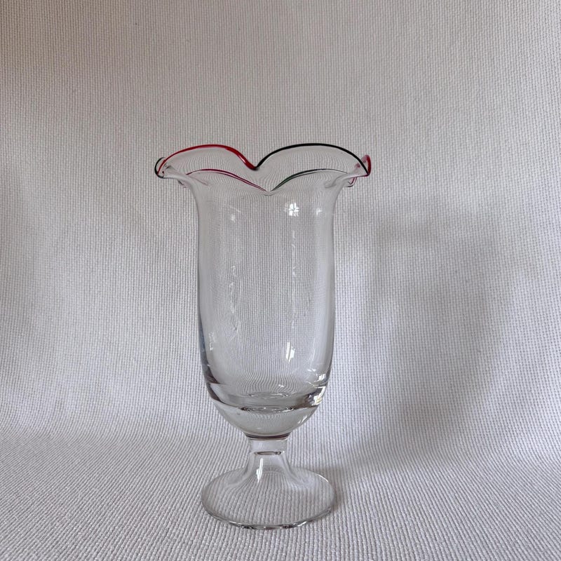 Murano Wavy Glass Vase - Etsy
