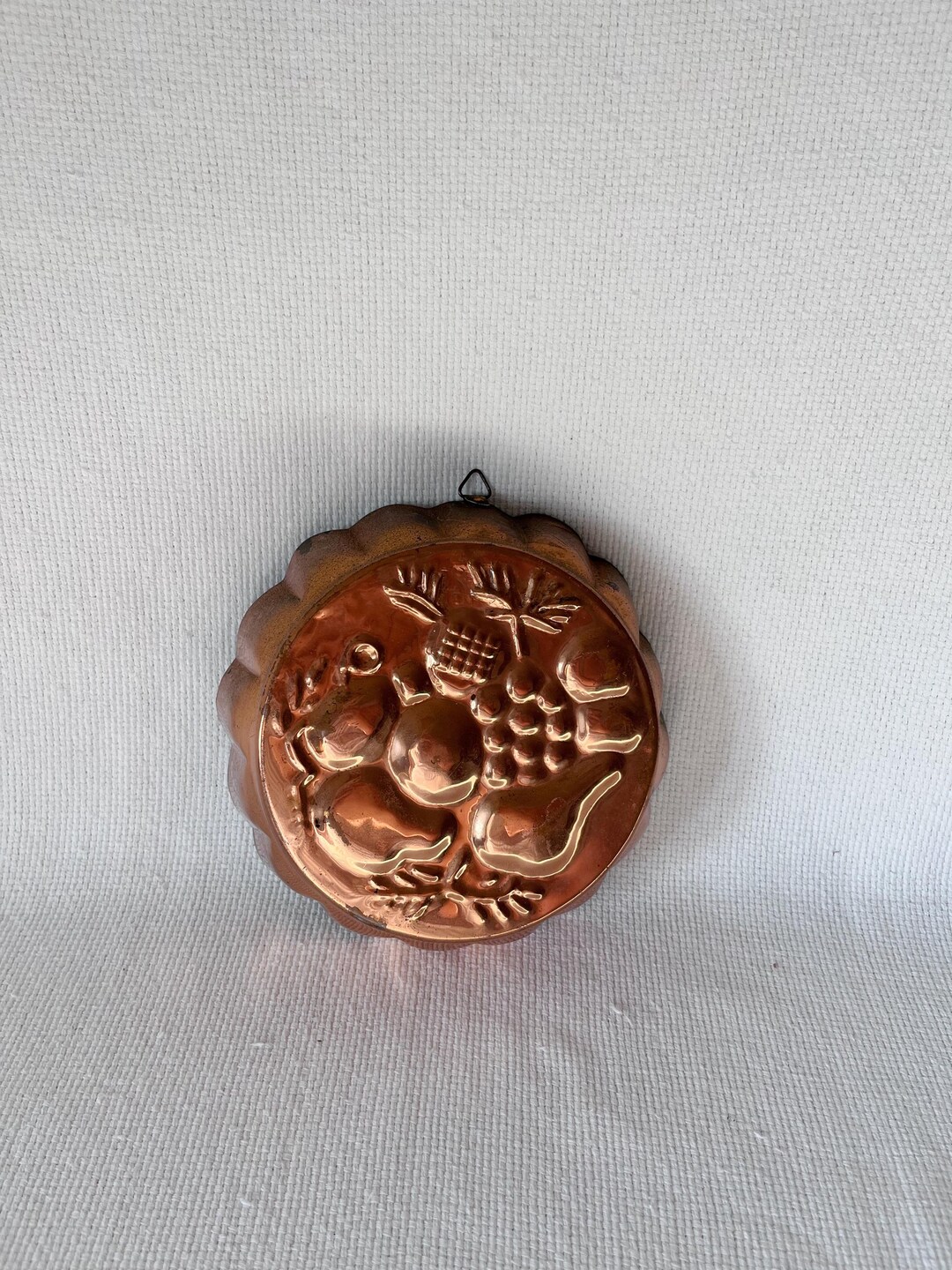 Vintage Trudeau Copper Brass Mold Fruit Plate Dish, Hanging Wall Pan ...