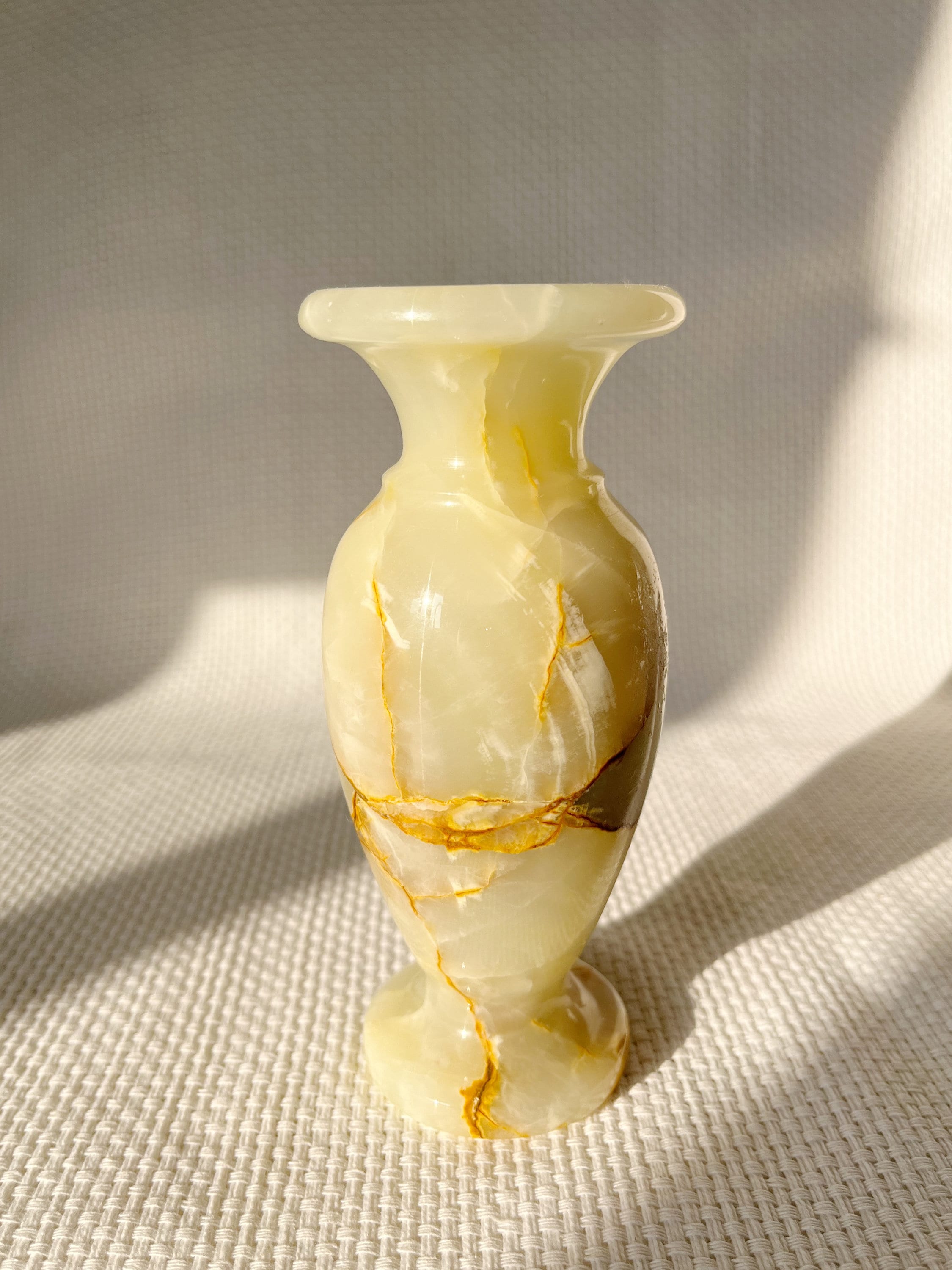 Vintage Onyx Stone Small Decorative Vase, Stone Bud Vase, Mineral Vase ...