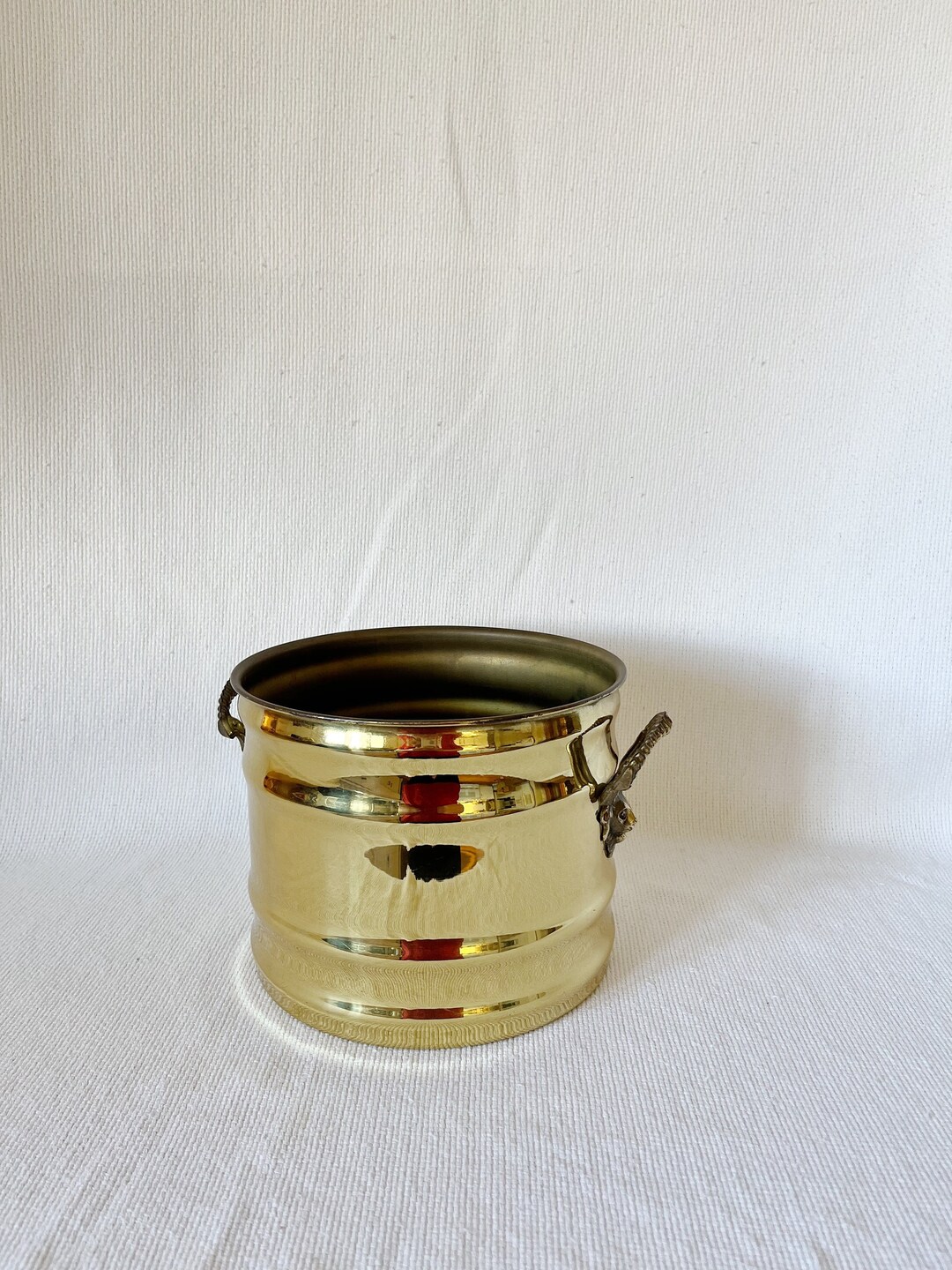 Vintage Heavy Brass Shinny Planter Pot, Brass Bucket, Brass Small ...