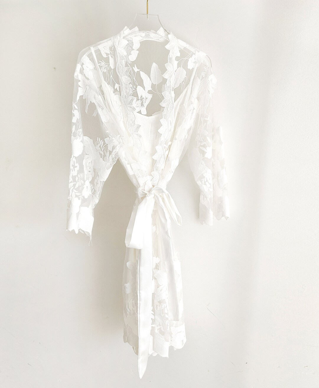 Bridal Lace Robe | Bachelorette Gift | Bridal Party Robe | Bridal Party ...
