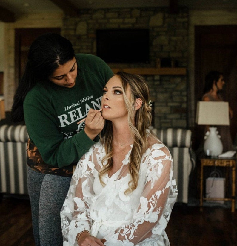 Bridal Lace Robe Bachelorette Gift Bridal Party Robe | Etsy