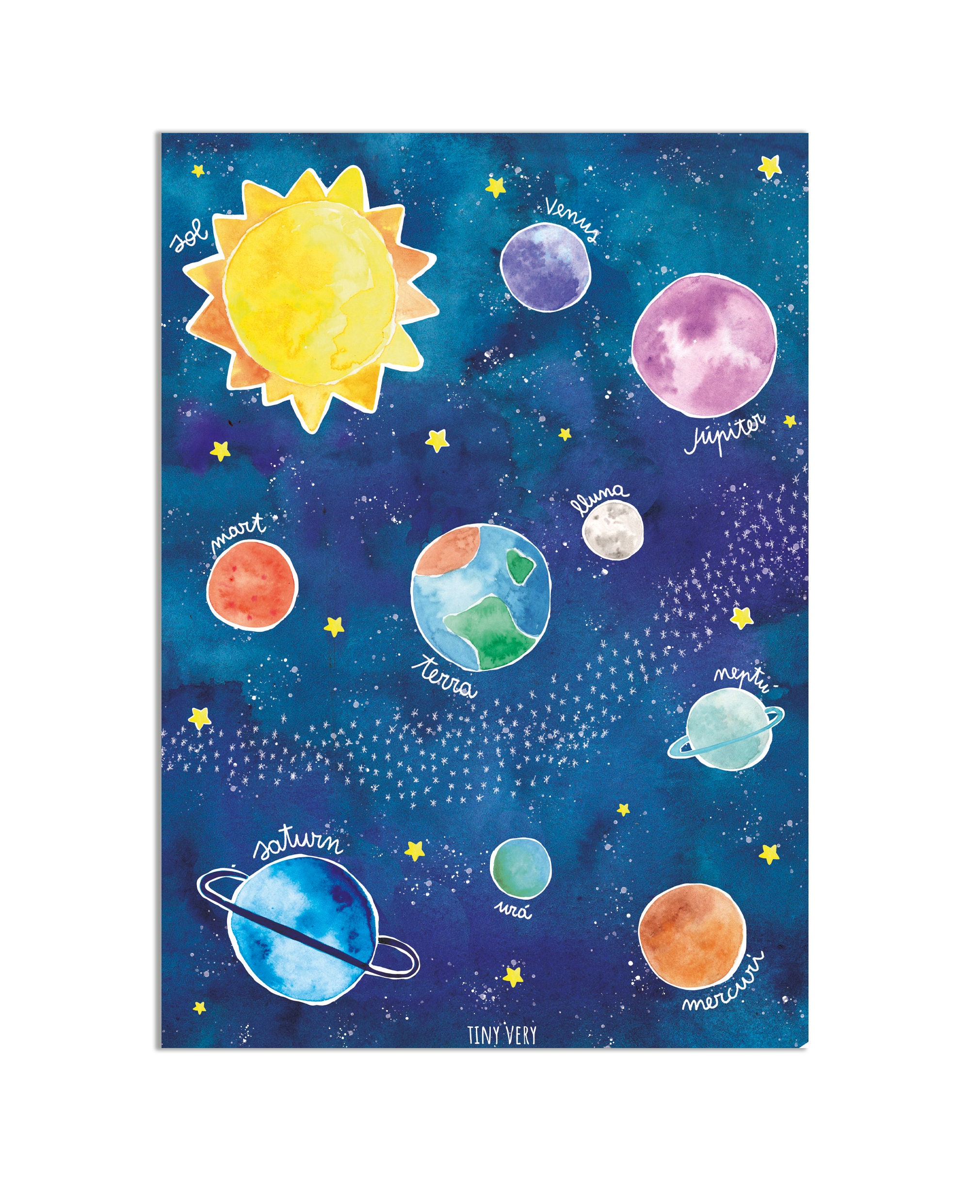 Planets Print Planets Poster Planets Print for Children Planets Solar ...