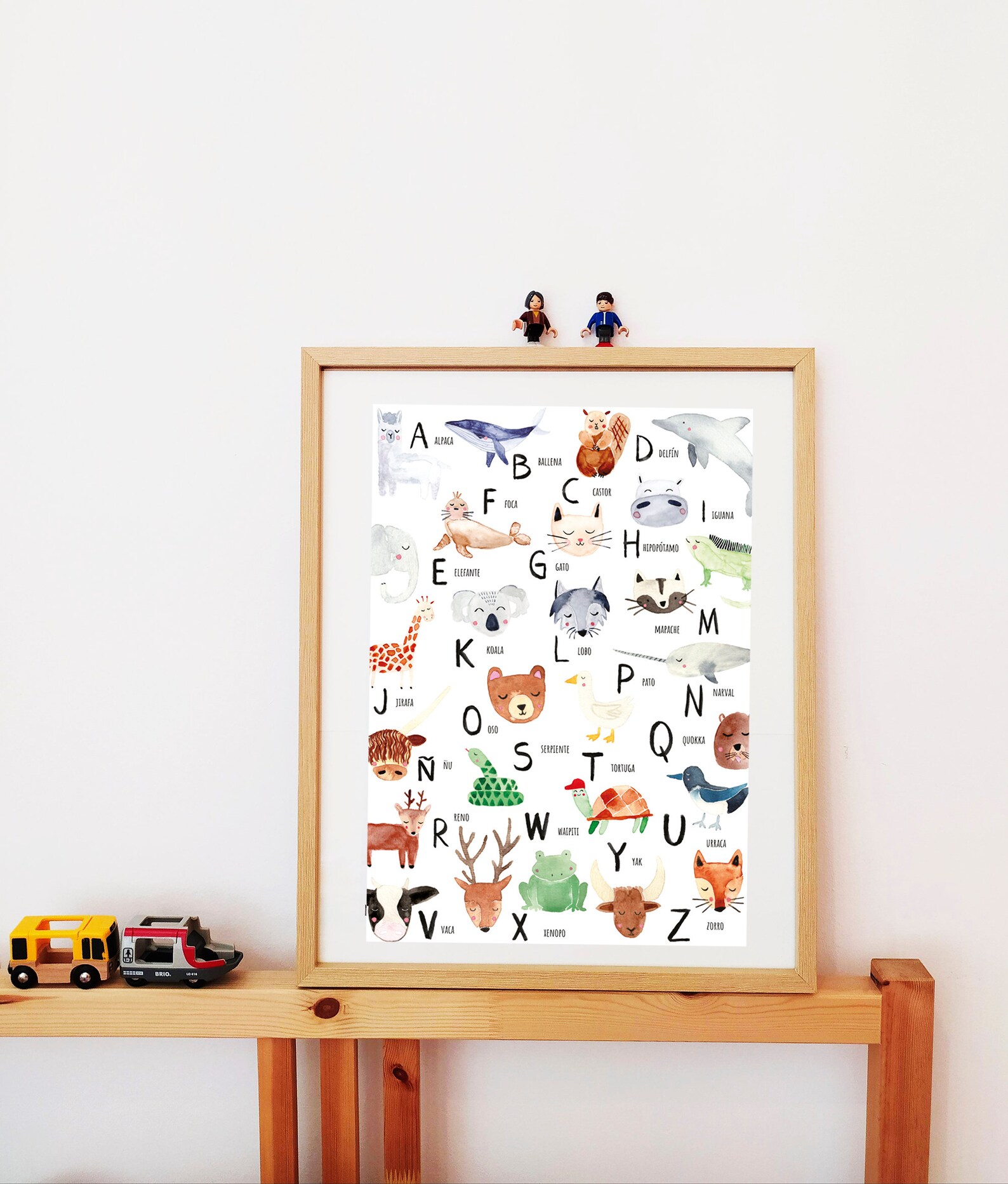 Spanish Alphabet Poster; Animal Alphabet Poster in Spanish; Kidsroom ...